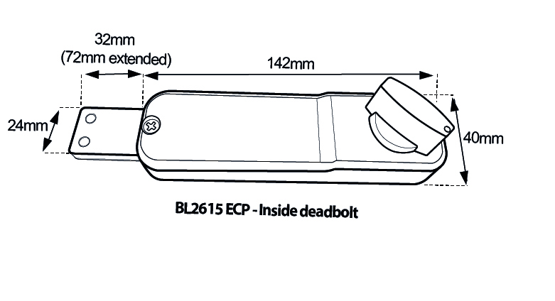 Borg BL2615 External Marine Grade Easicode Pro Horizontal Deadbolt Push ...