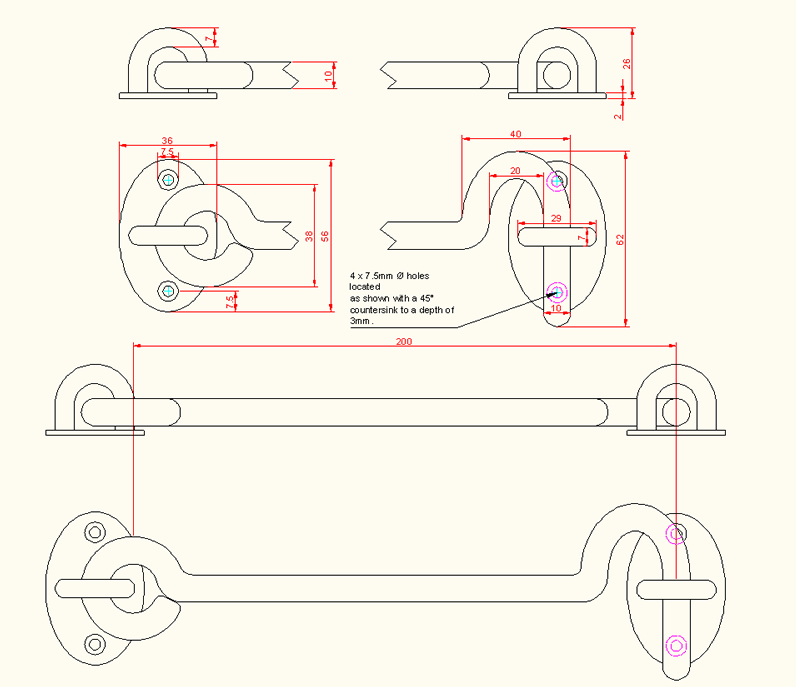 Strap Hinge - 150mm - Self Colour Steel - Pair | IronmongeryDirect ...