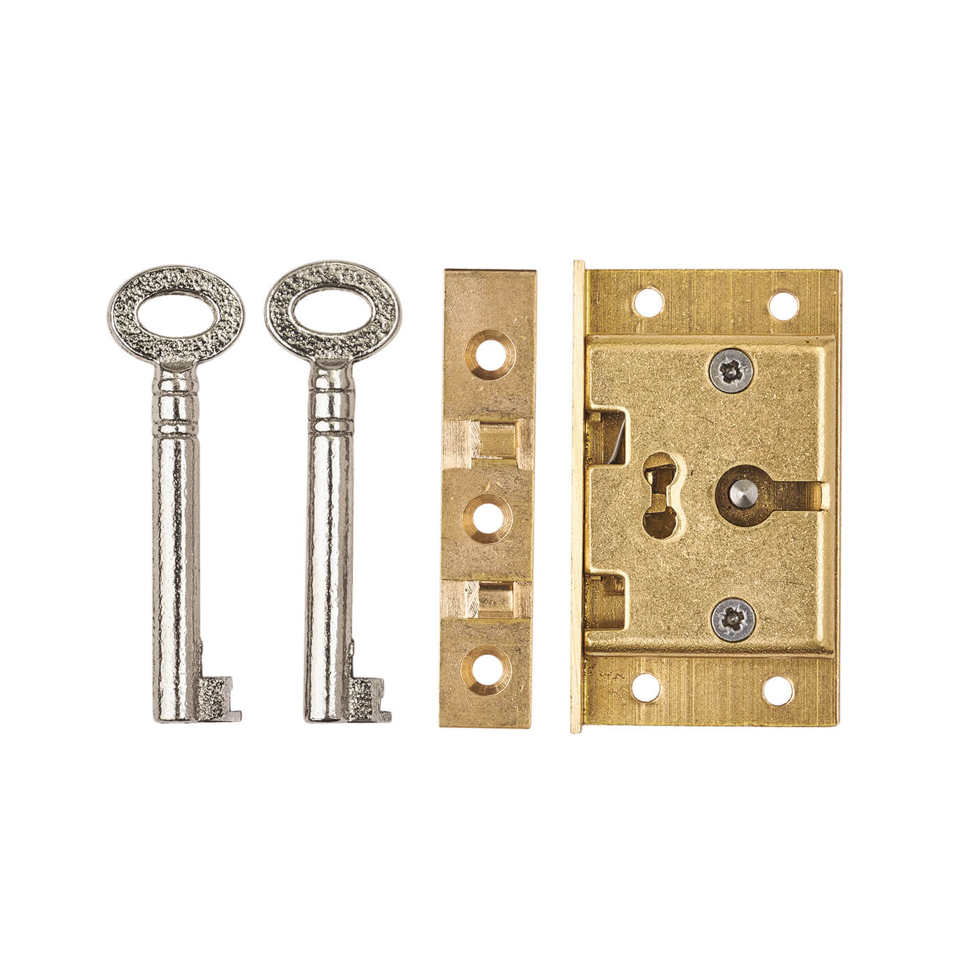 Cut Box Lock - 51 x 30mm - Brass | IronmongeryDirect