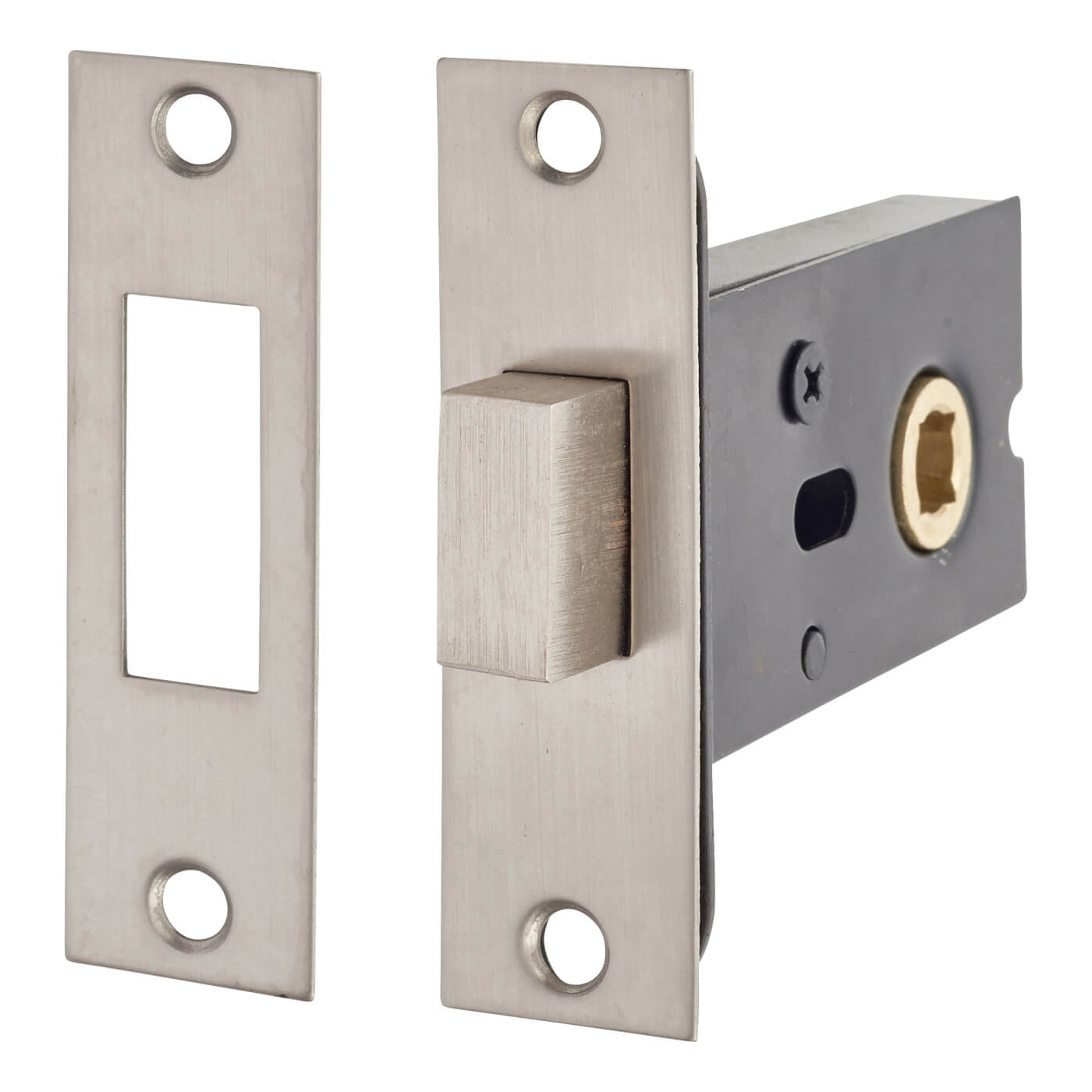 Bathroom Deadlock - 8mm Follower - Stainless Steel | IronmongeryDirect