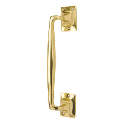 Traditional Heavy Cast Offset Pull Handle - 250mm Centres - Polished ...